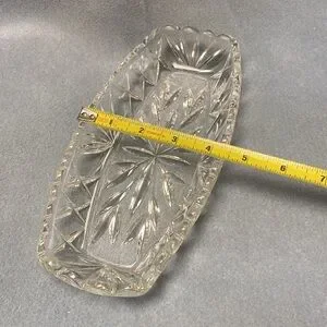Hazel-Atlas | Dining | Vintage Hazel Atlas Prescut Clear Glass Star Fan ...